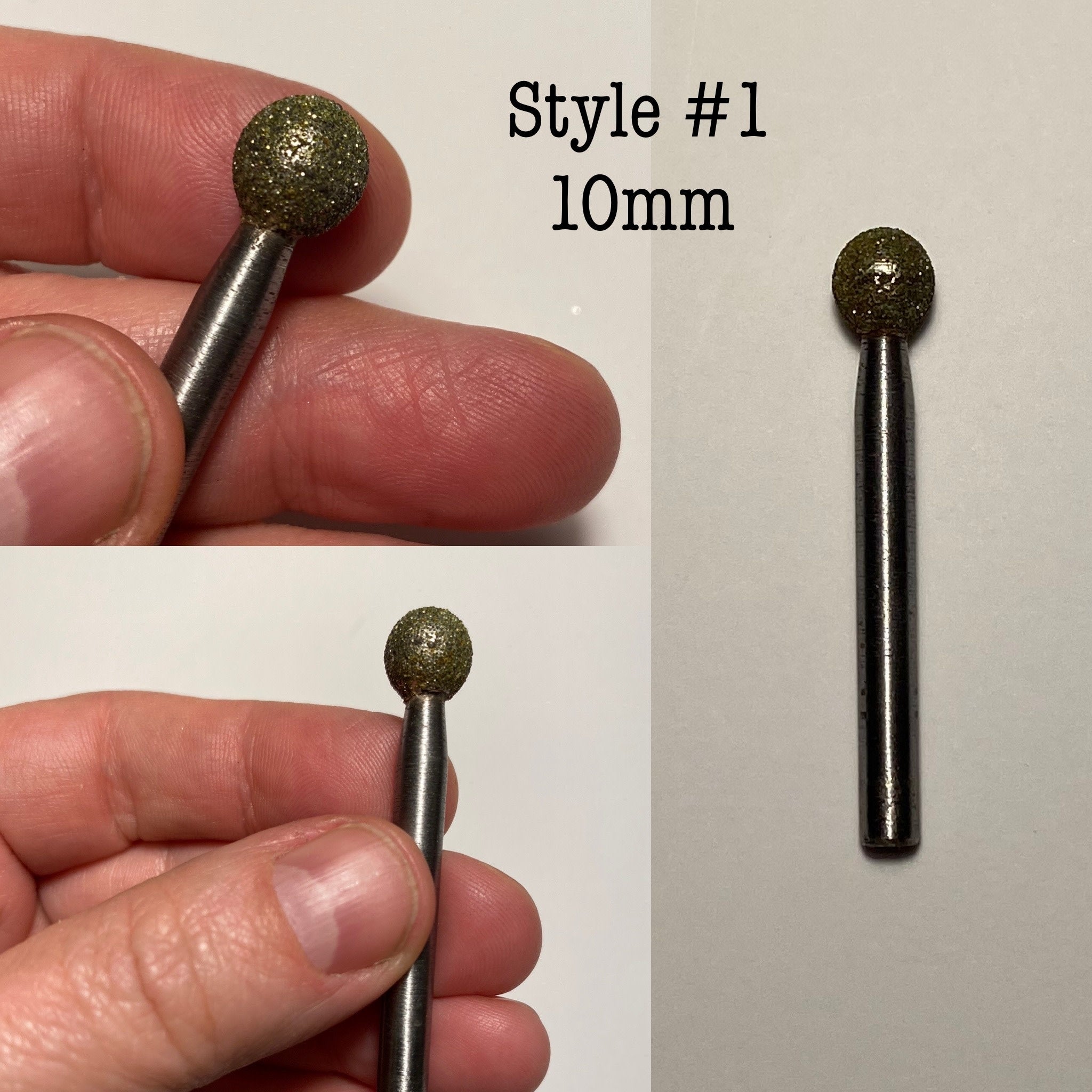 Diamond Burr #01 Ball/Sphere 3/8" (10mm) 1/4" Shaft #1 – The Compleat ...