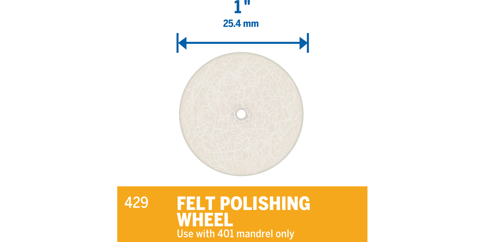 Felt Polishing Wheel 1" – The Compleat Sculptor, Inc
