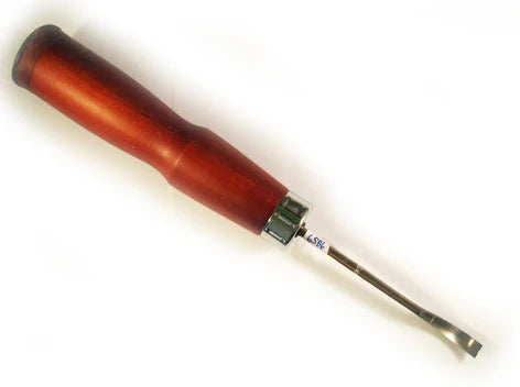 Leather Tipped Handle #6 Gouge 6mm (1/4") SHORT BENT – The Compleat ...