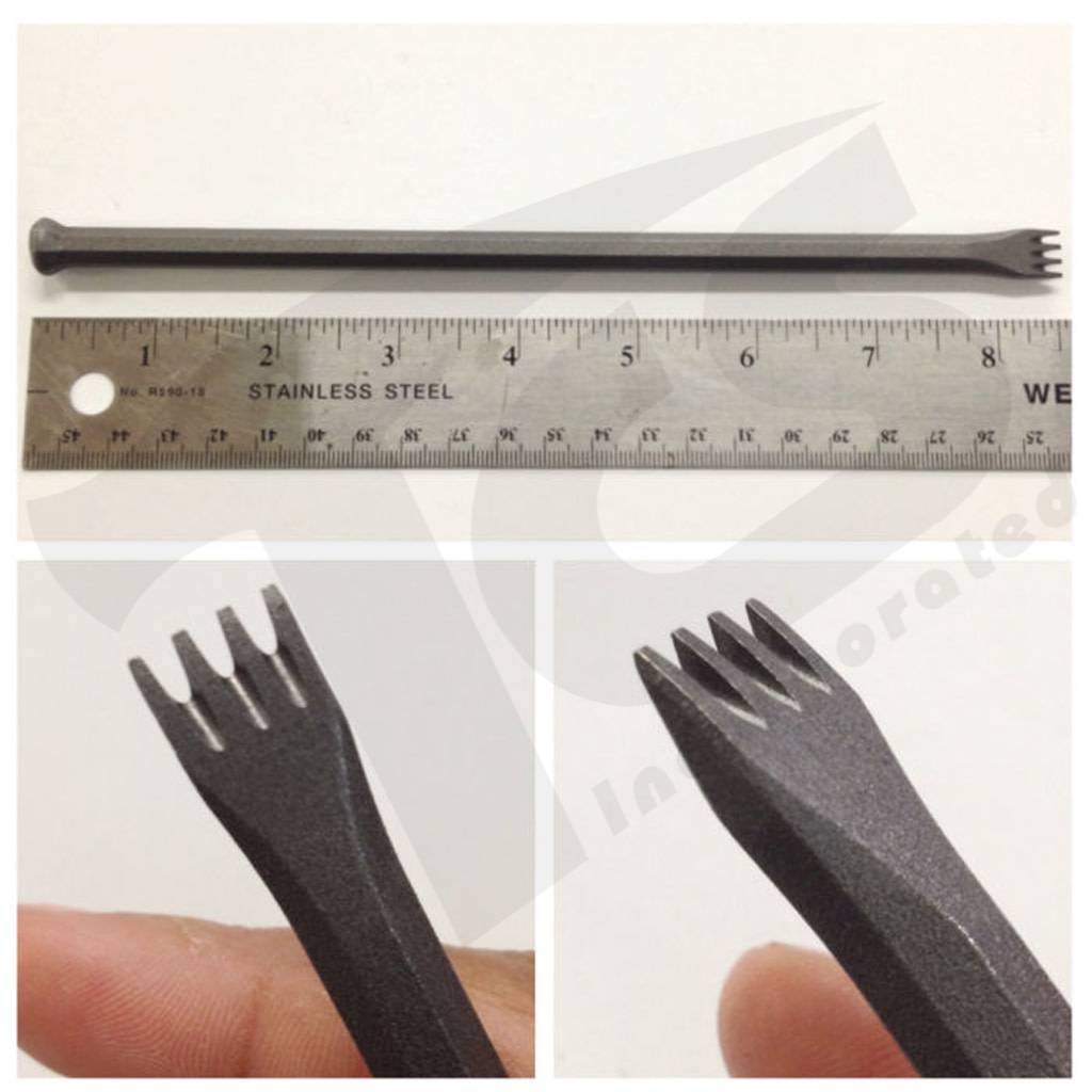 Milani Steel Hand Mallethead Mini 4 Tooth Chisel 8mm - The Compleat ...