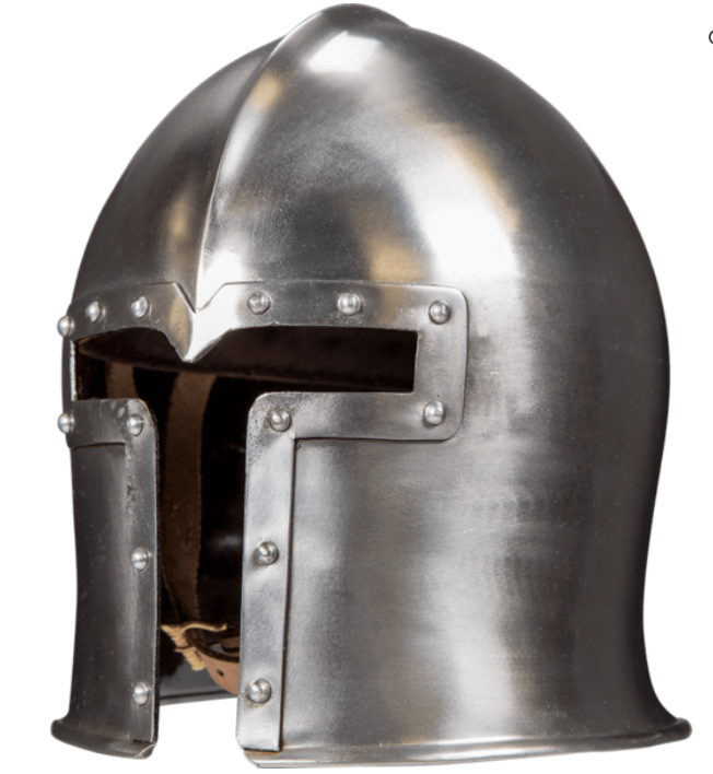 Medieval Barbute Combat Helmet – The Compleat Sculptor, Inc