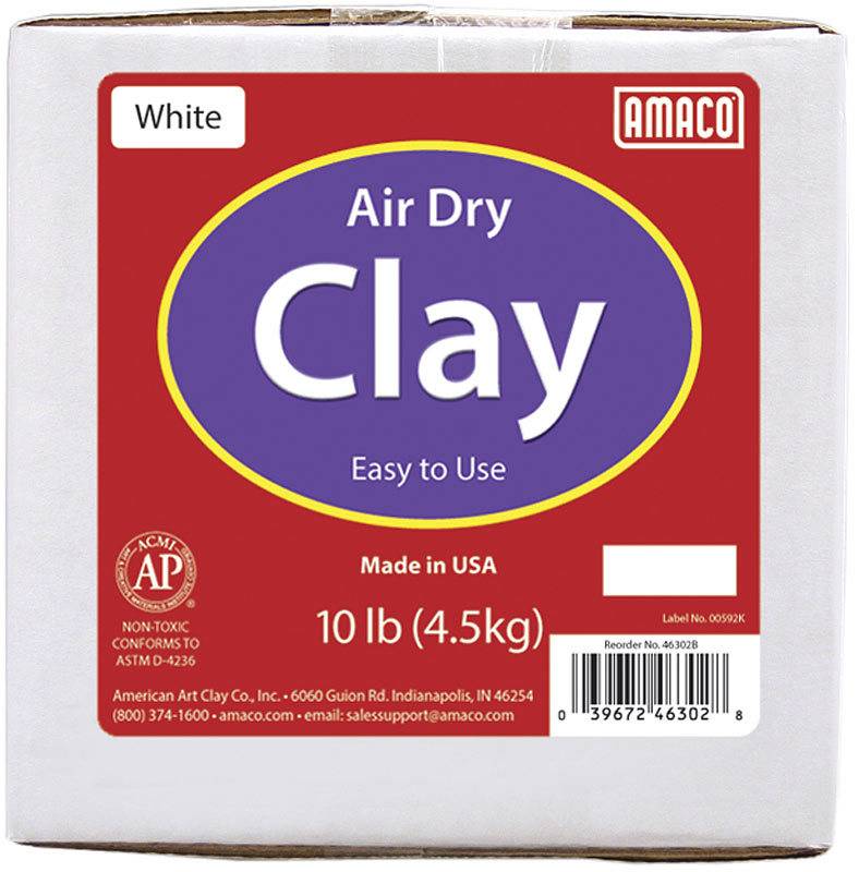Amaco White 10 lb. Air Dry Clay 10 lb. - The Compleat Sculptor – The ...