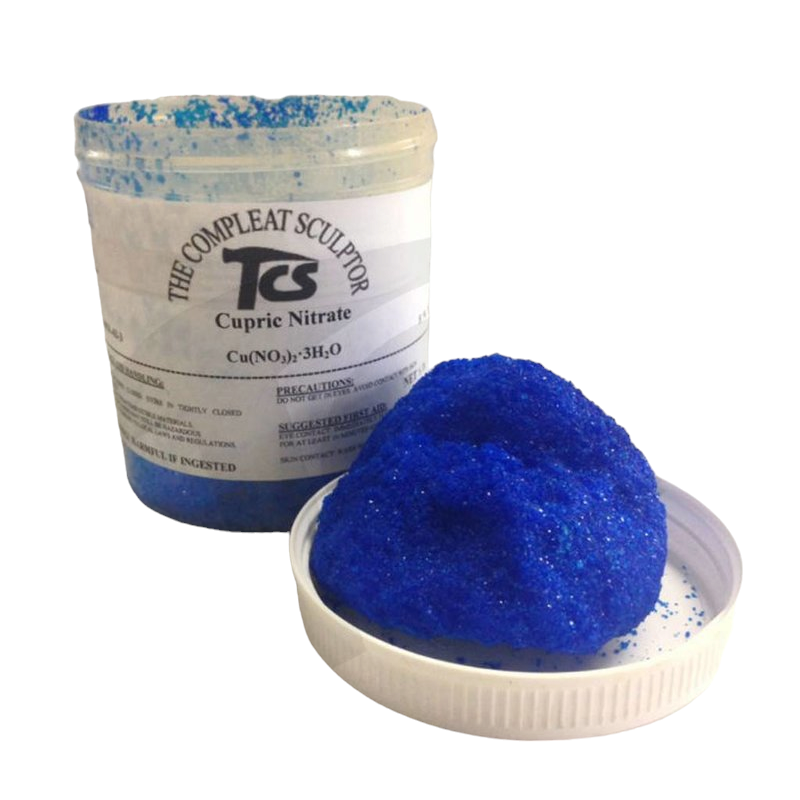 Cupric Nitrate (Cu(NO3)2-3H2O) 1/2lb - The Compleat Sculptor – The ...