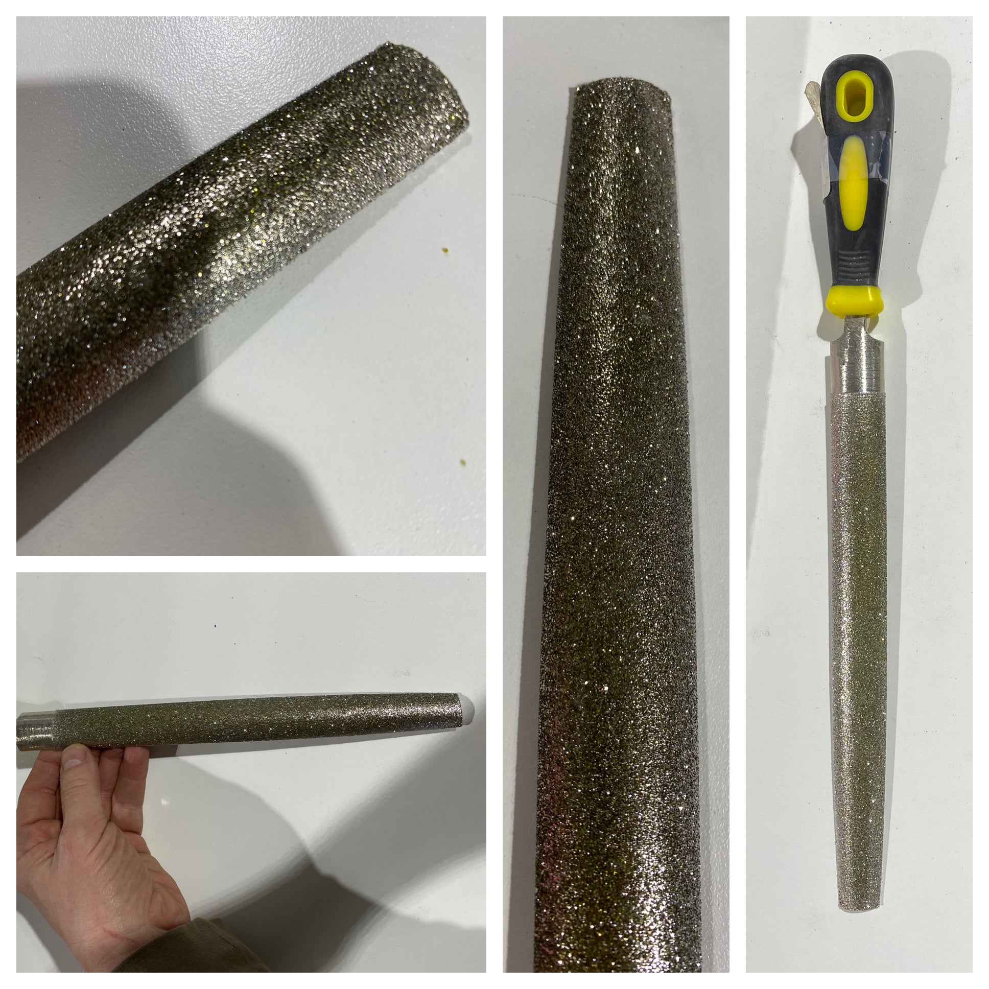 10in. Diamond Half Round File, 60 grit - The Compleat Sculptor – The ...