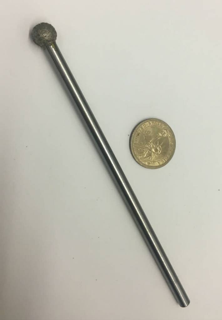 Diamond Burr #01 Ball/Sphere 3/8" (10mm) -1/4" Shaft Long Shaft #1 ...