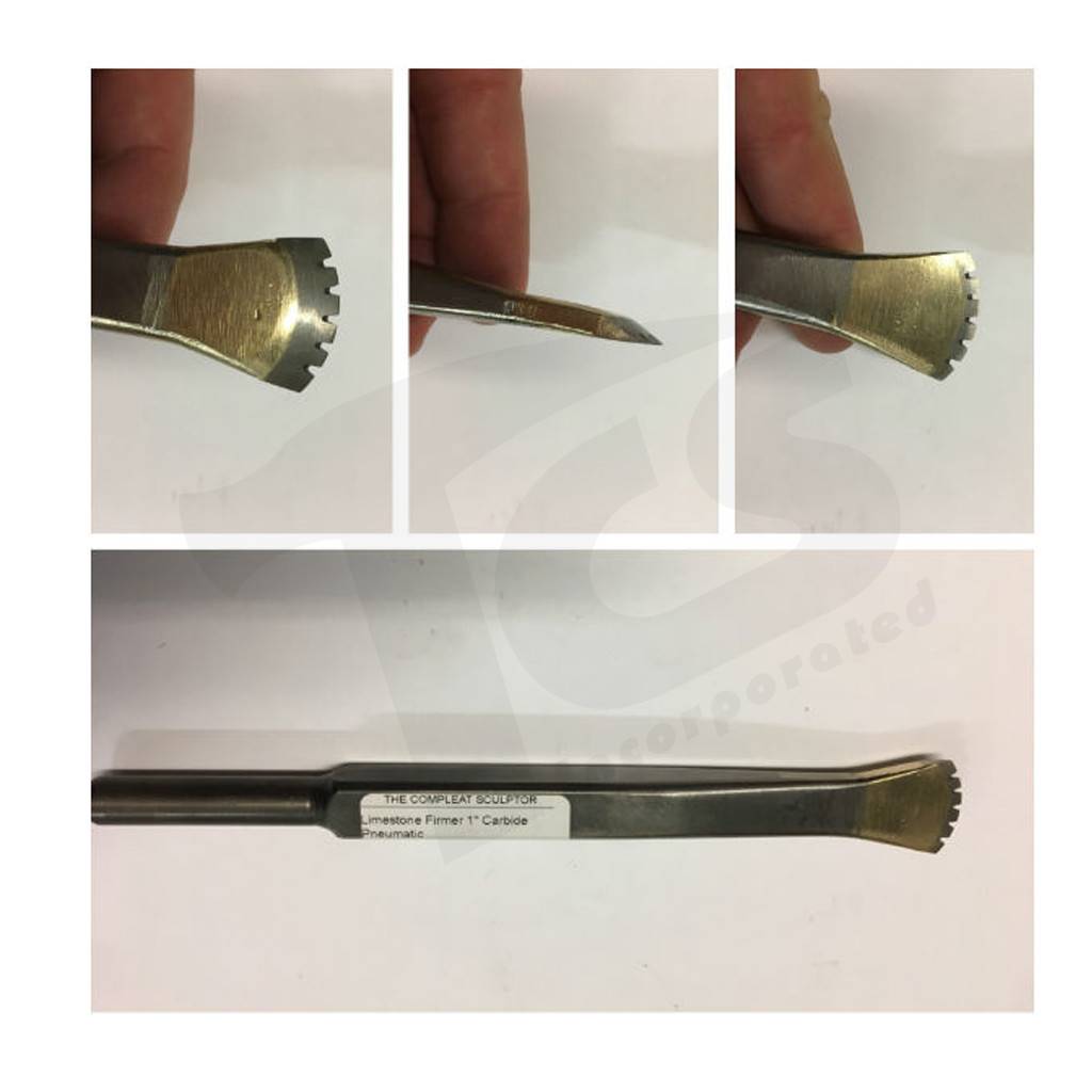 Limestone Firmer 1" Carbide Pneumatic - The Compleat Sculptor – The ...