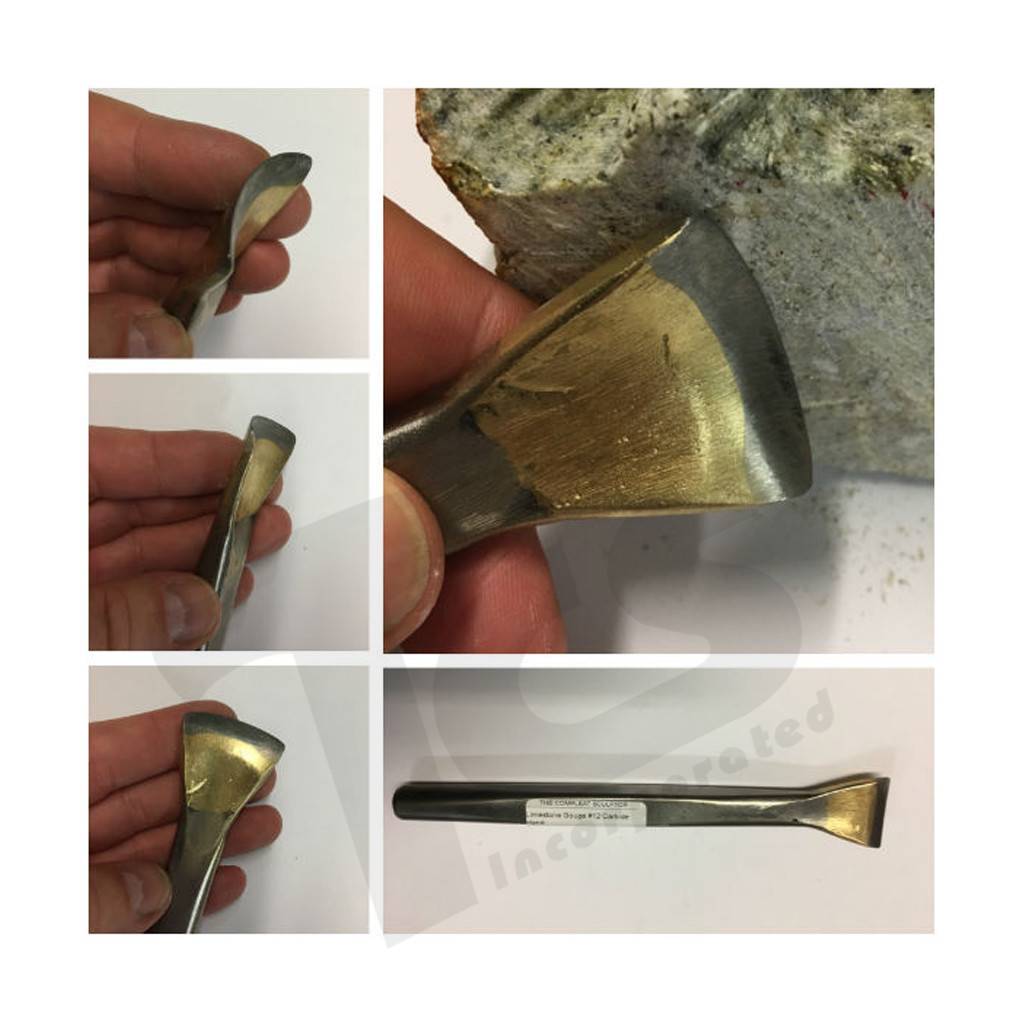 Limestone Gouge #12 Carbide Hand - The Compleat Sculptor – The Compleat ...