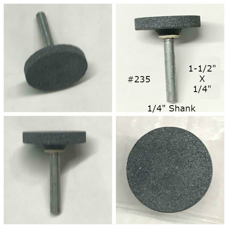 Silicon Carbide Mounted Stone Disc #235 1-1/2x1/4 (1/4 shank) CU – The ...