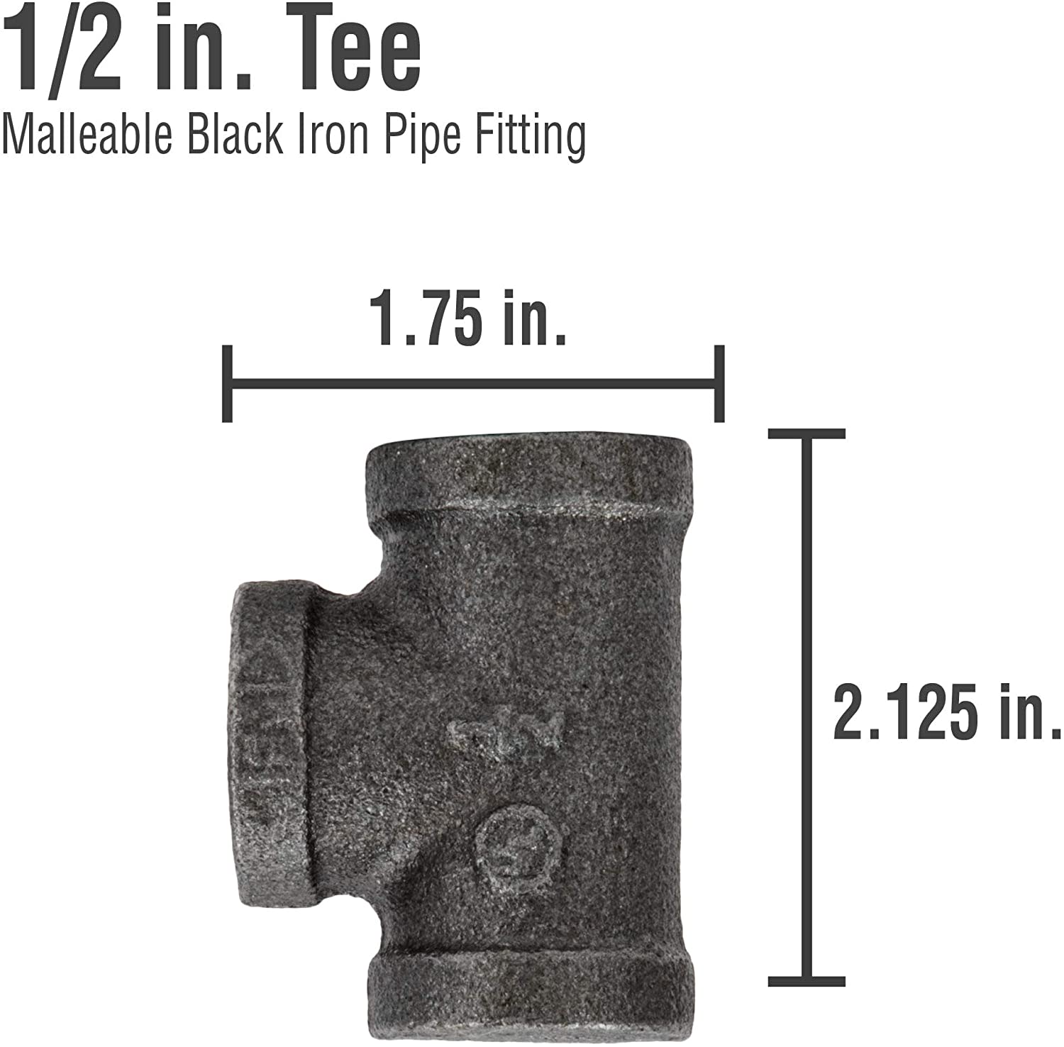 1/2" T Pipe Fitting – The Compleat Sculptor, Inc