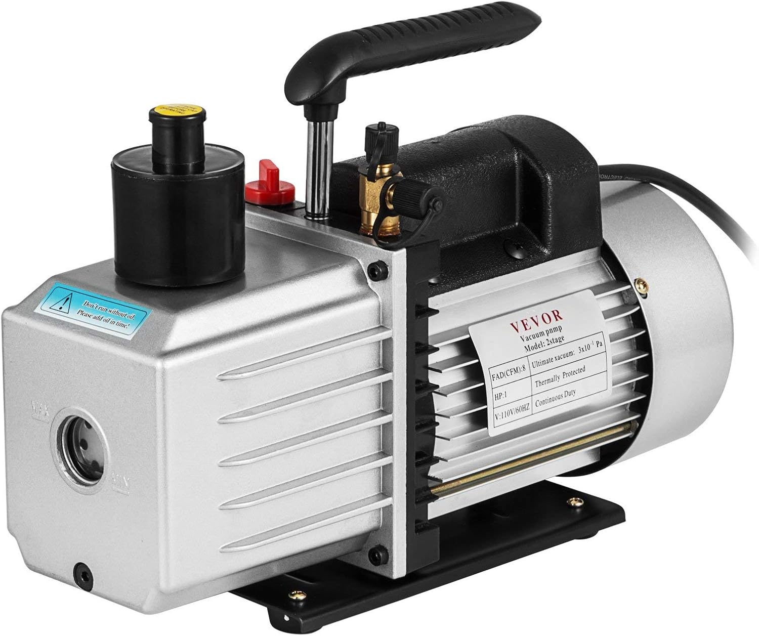 110V 1 HP 8 CFM Dual Stage Rotary Air Vacuum Pump – The Compleat ...